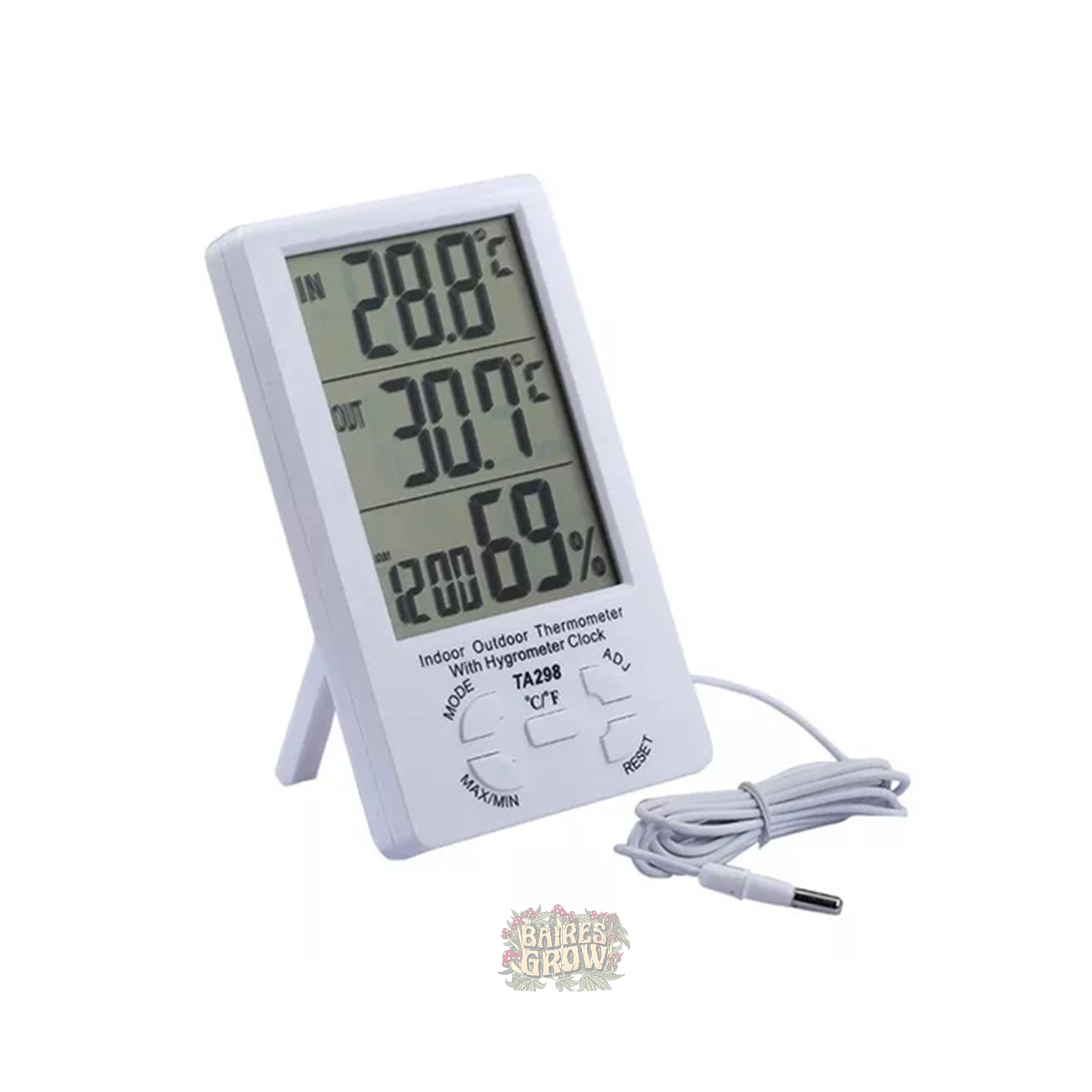 TERMOHIGROMETRO DIGITAL CON SENSOR | BAIRESGROW